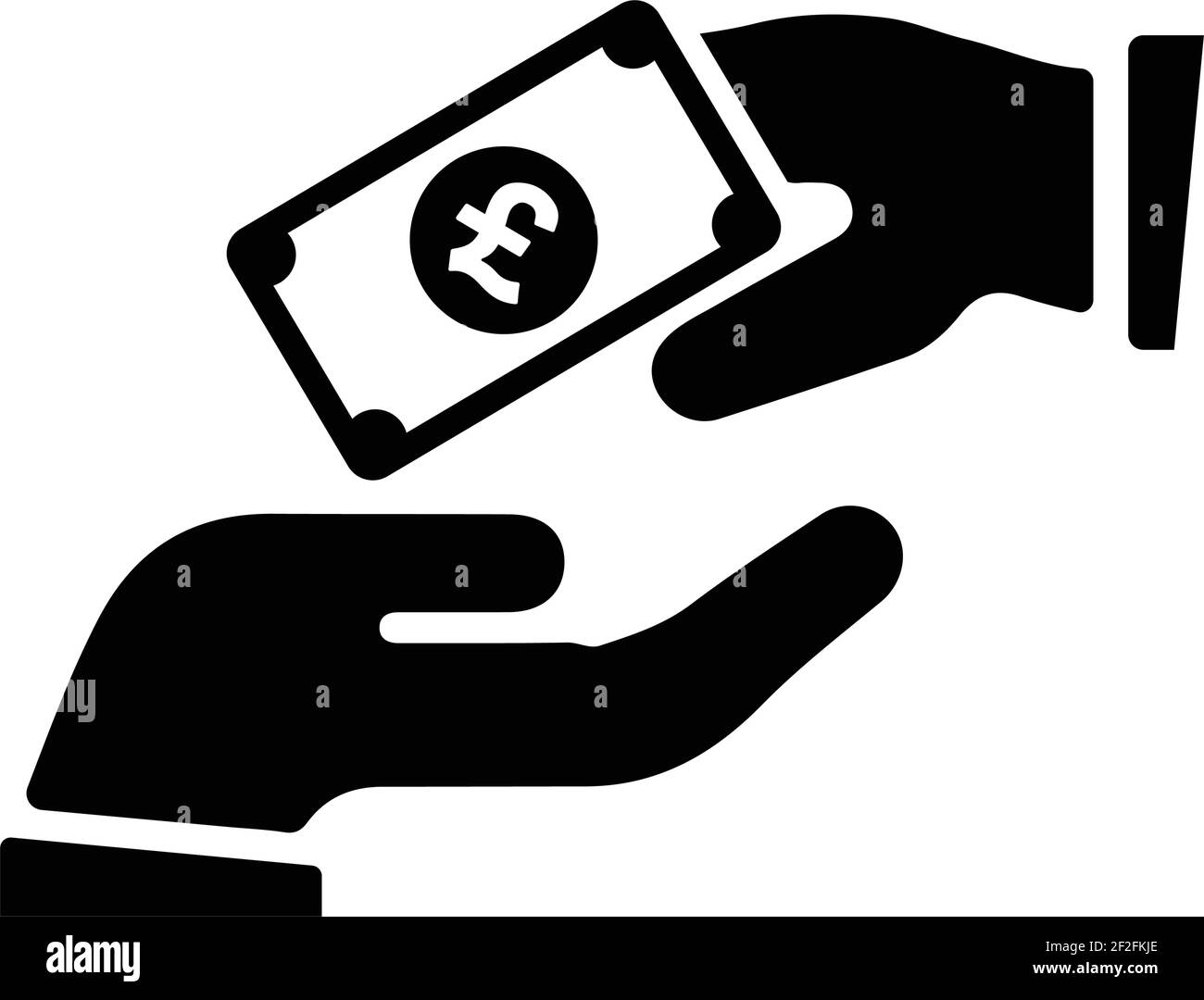 Pound sterling, hand payment icon is use in designing and developing ...