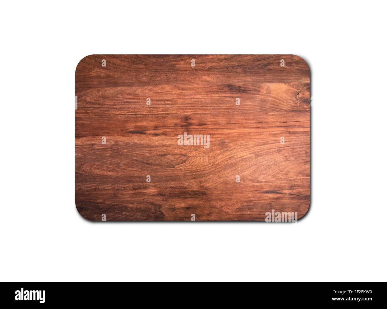Wooden cutting board texture isolated on white background with clipping ...