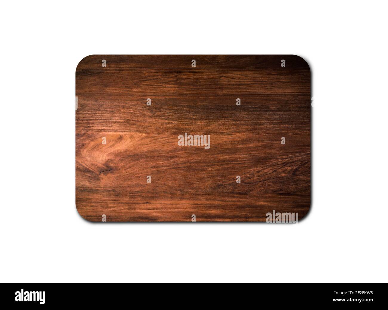 Wooden cutting board texture isolated on white background with clipping ...