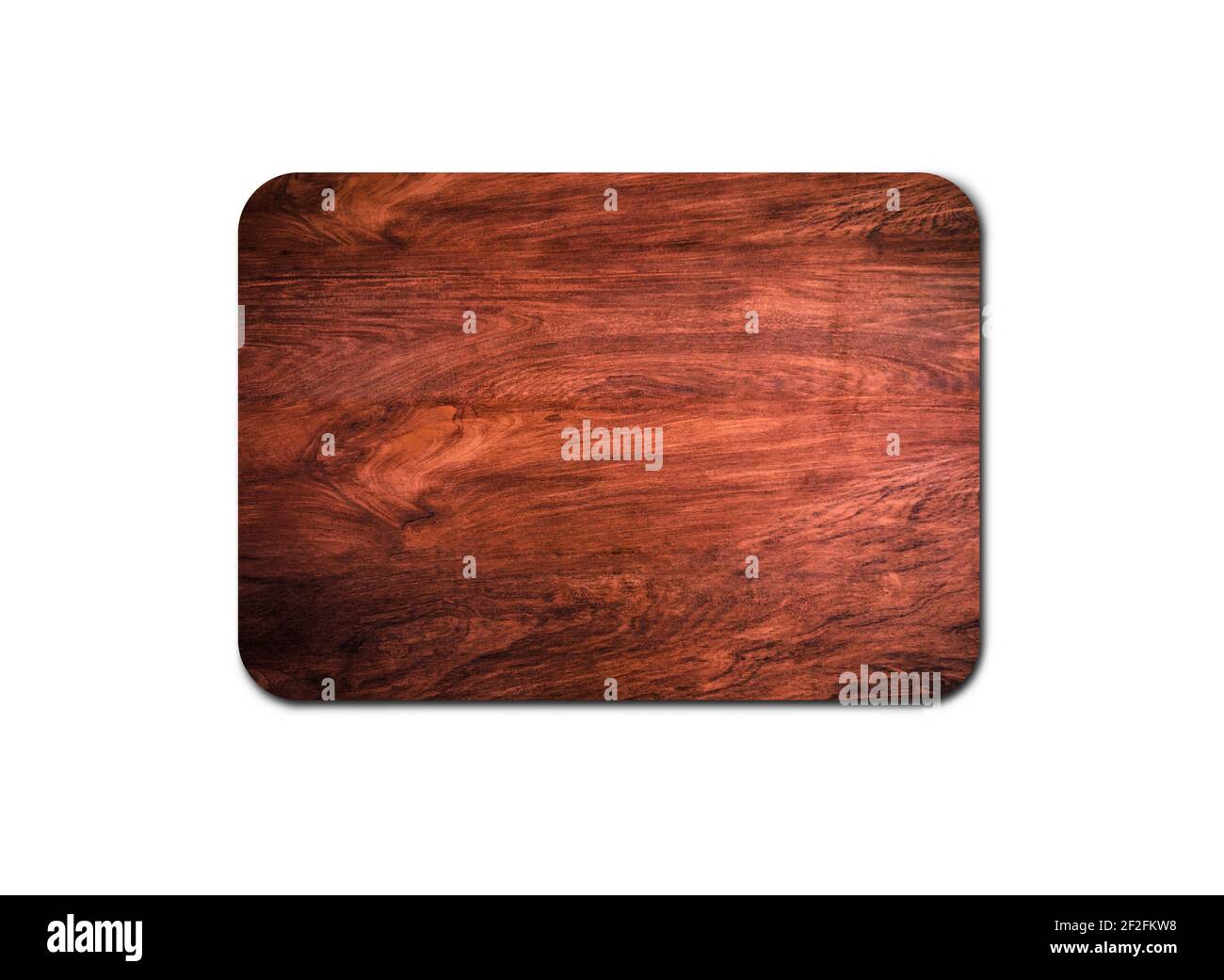 Wooden cutting board texture isolated on white background with clipping ...