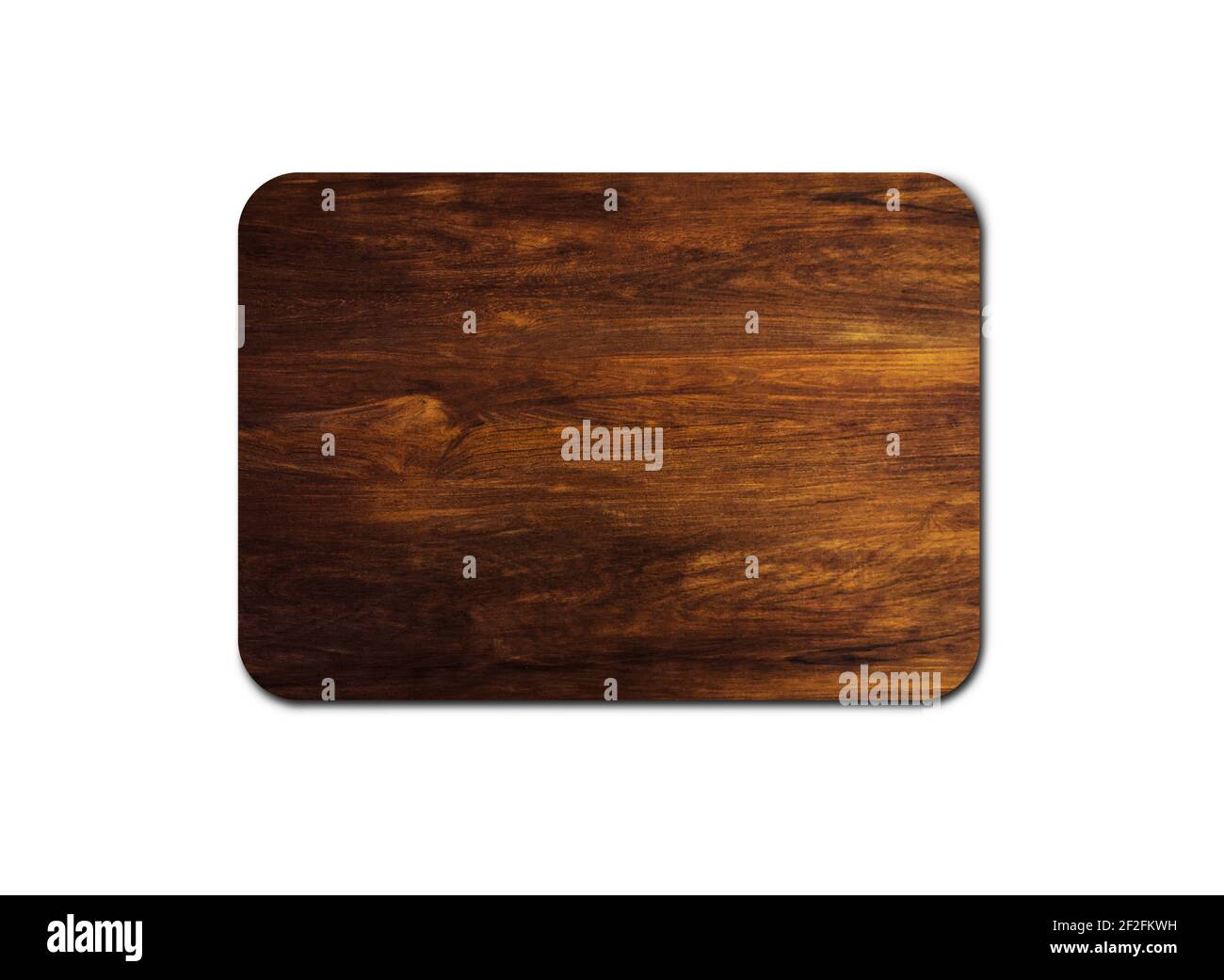 Wooden cutting board texture isolated on white background with clipping ...