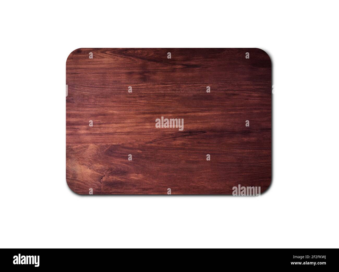 Wooden cutting board texture isolated on white background with clipping ...