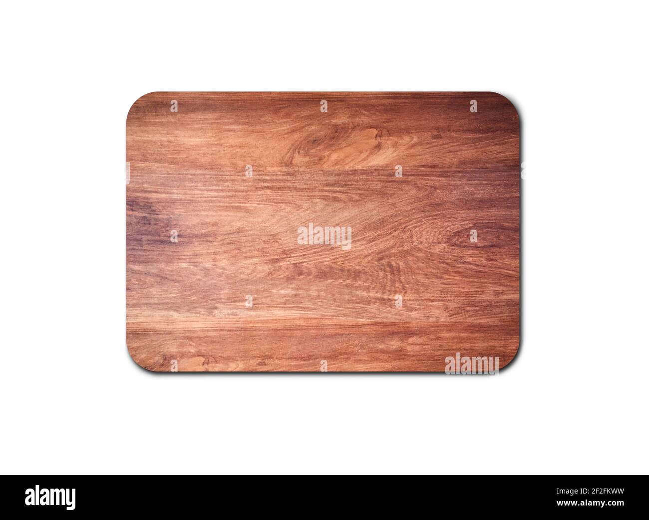 Wooden cutting board texture isolated on white background with clipping ...