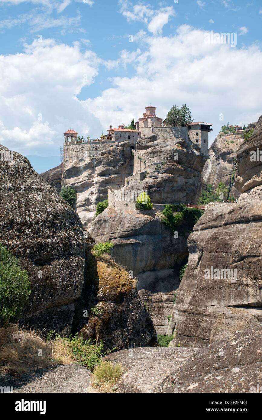 Meteora Monastery Varlaam - Greece Stock Photo - Alamy