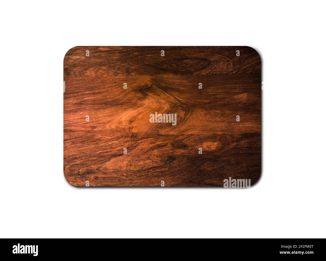 Wooden cutting board texture isolated on white background with clipping ...