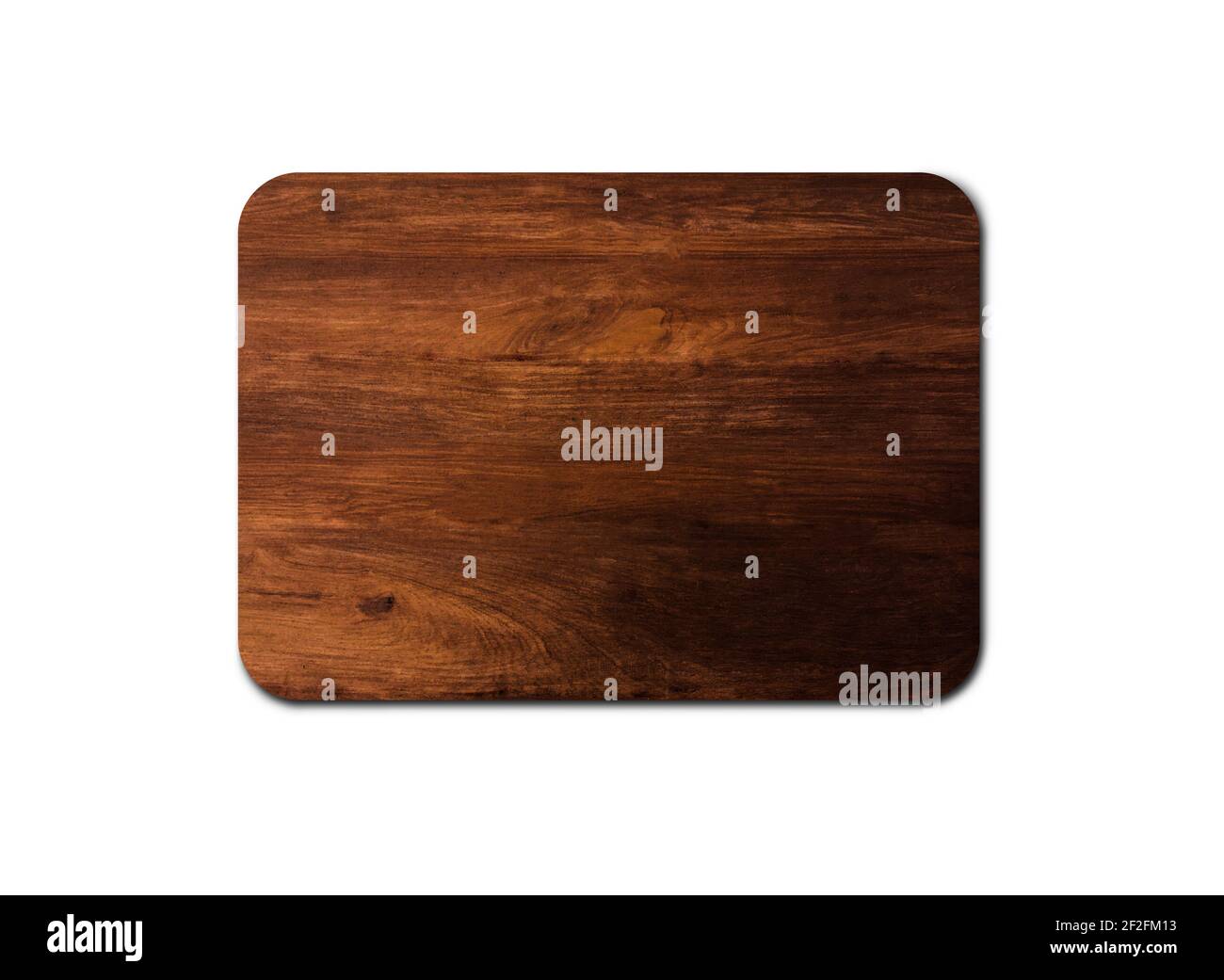 Wooden cutting board texture isolated on white background with clipping ...