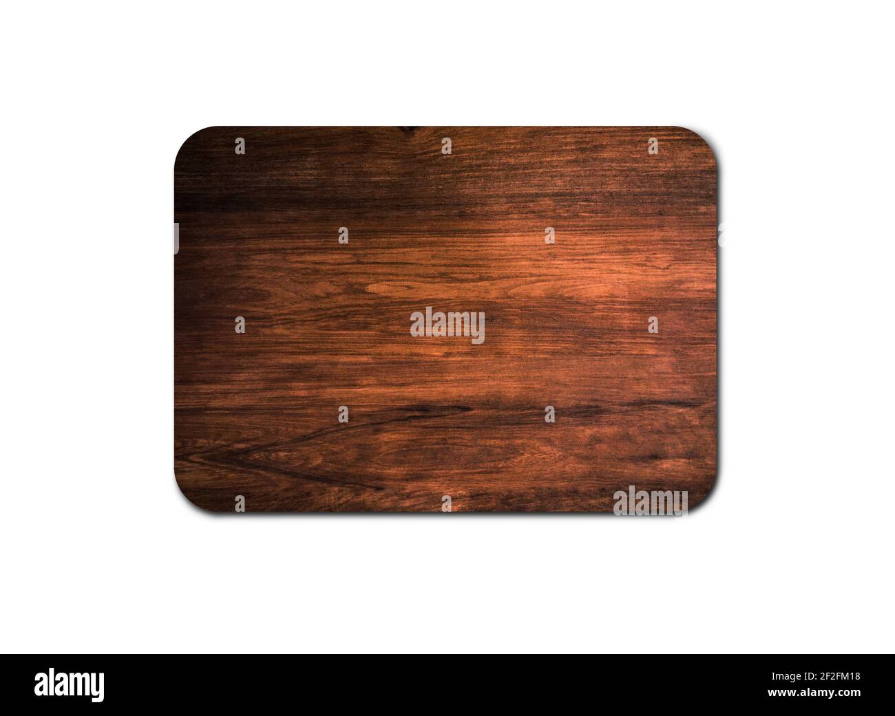Wooden cutting board texture isolated on white background with clipping ...