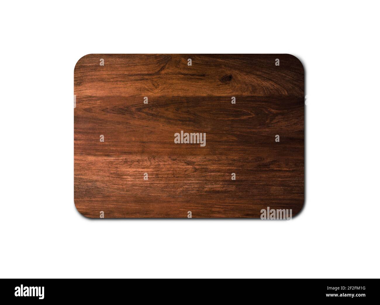 Wooden cutting board texture isolated on white background with clipping ...