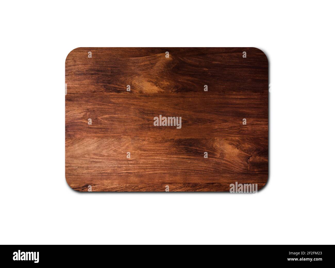 Wooden cutting board texture isolated on white background with clipping ...