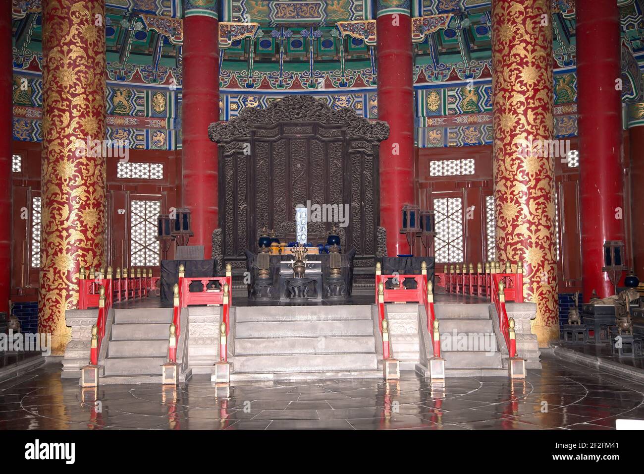 Temple of Heaven (Altar of Heaven)-- Inside the Hall of Prayer for Good ...