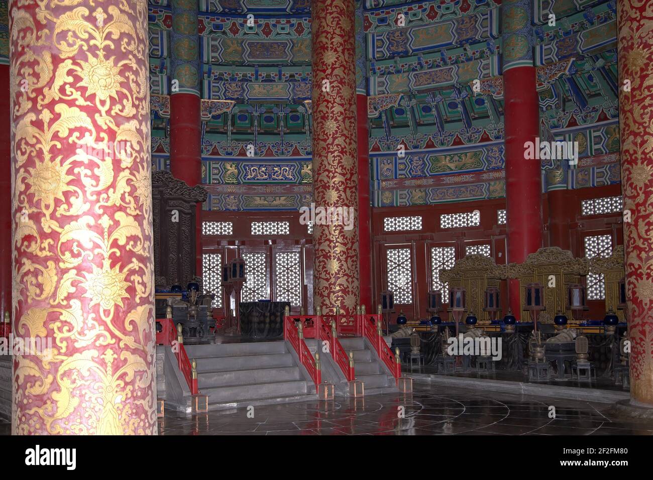 Temple of Heaven (Altar of Heaven)-- Inside the Hall of Prayer for Good ...