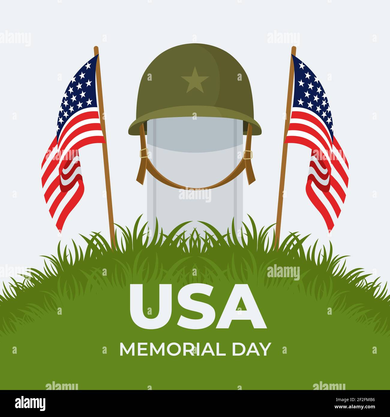 Flat memorial day illustration Vector illustration Stock Vector Image ...