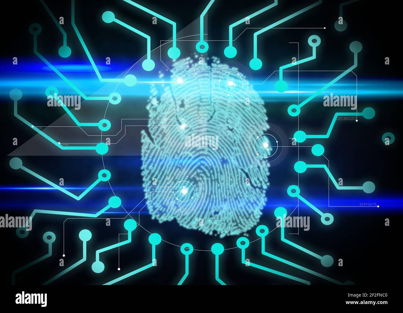 Fingerprint Biometric Scanner Against Microprocessor Connections On