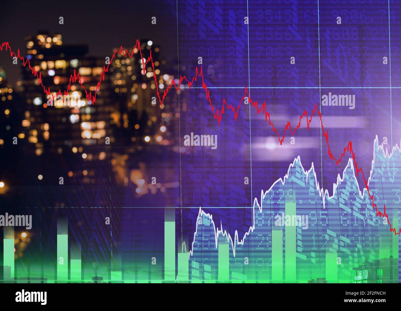 Stock market chart skyline hi-res stock photography and images - Alamy