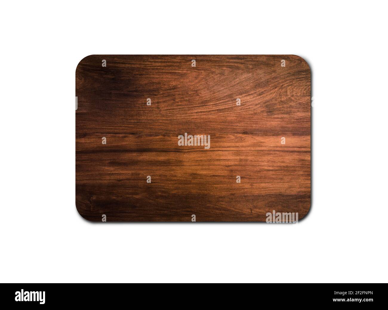 Wooden cutting board texture isolated on white background with clipping ...