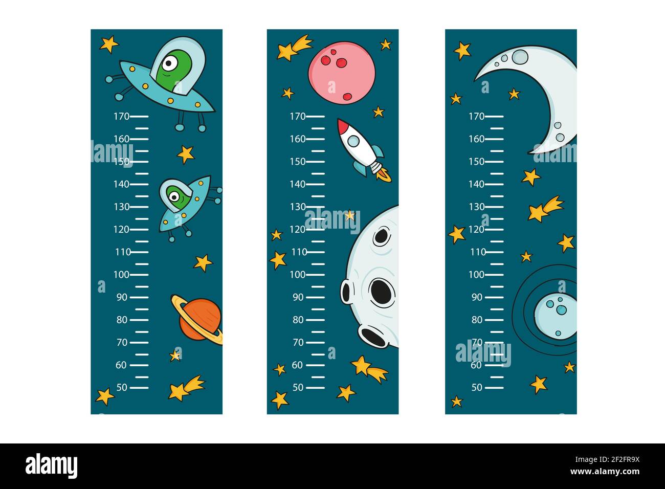 Cute drawn height meters collection illustrated Vector illustration ...