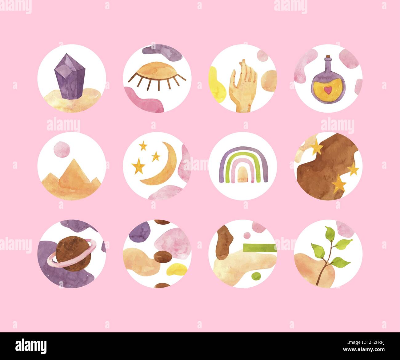 Watercolor highlights collection Vector illustration Stock Vector Image ...