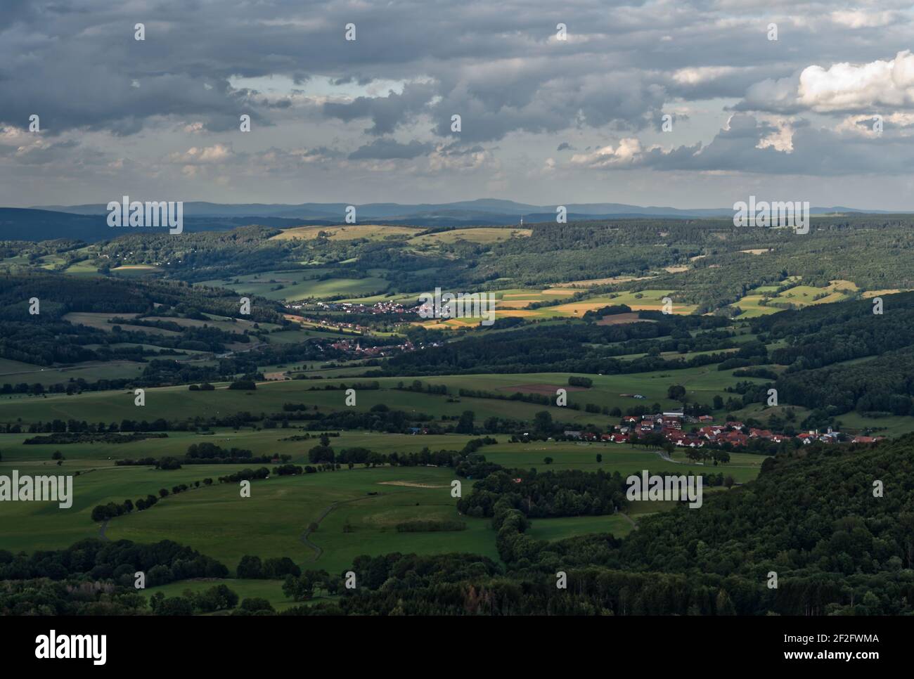 A beautiful green landscape in Fulda, Hesse, Germany Stock Photo - Alamy