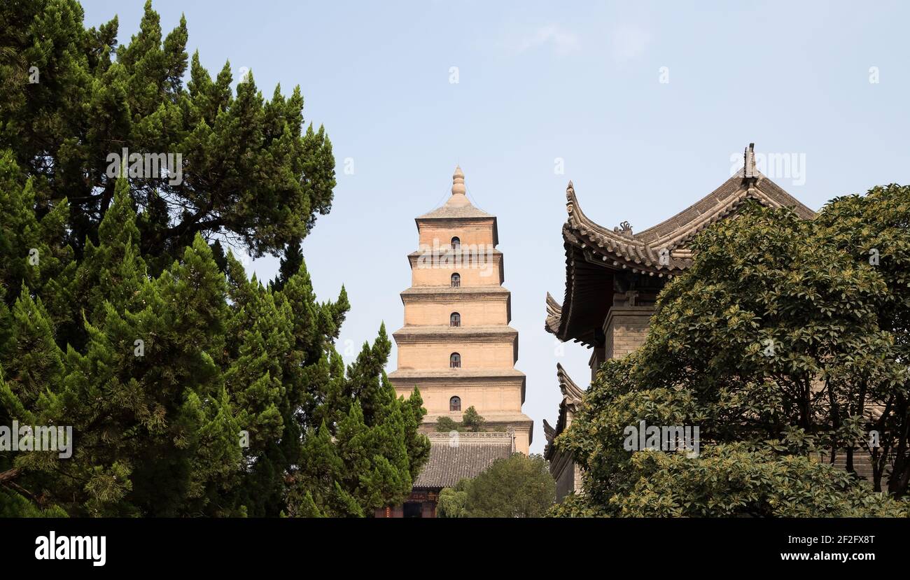 Giant Wild Goose Pagoda (Big Wild Goose Pagoda), is a Buddhist pagoda ...