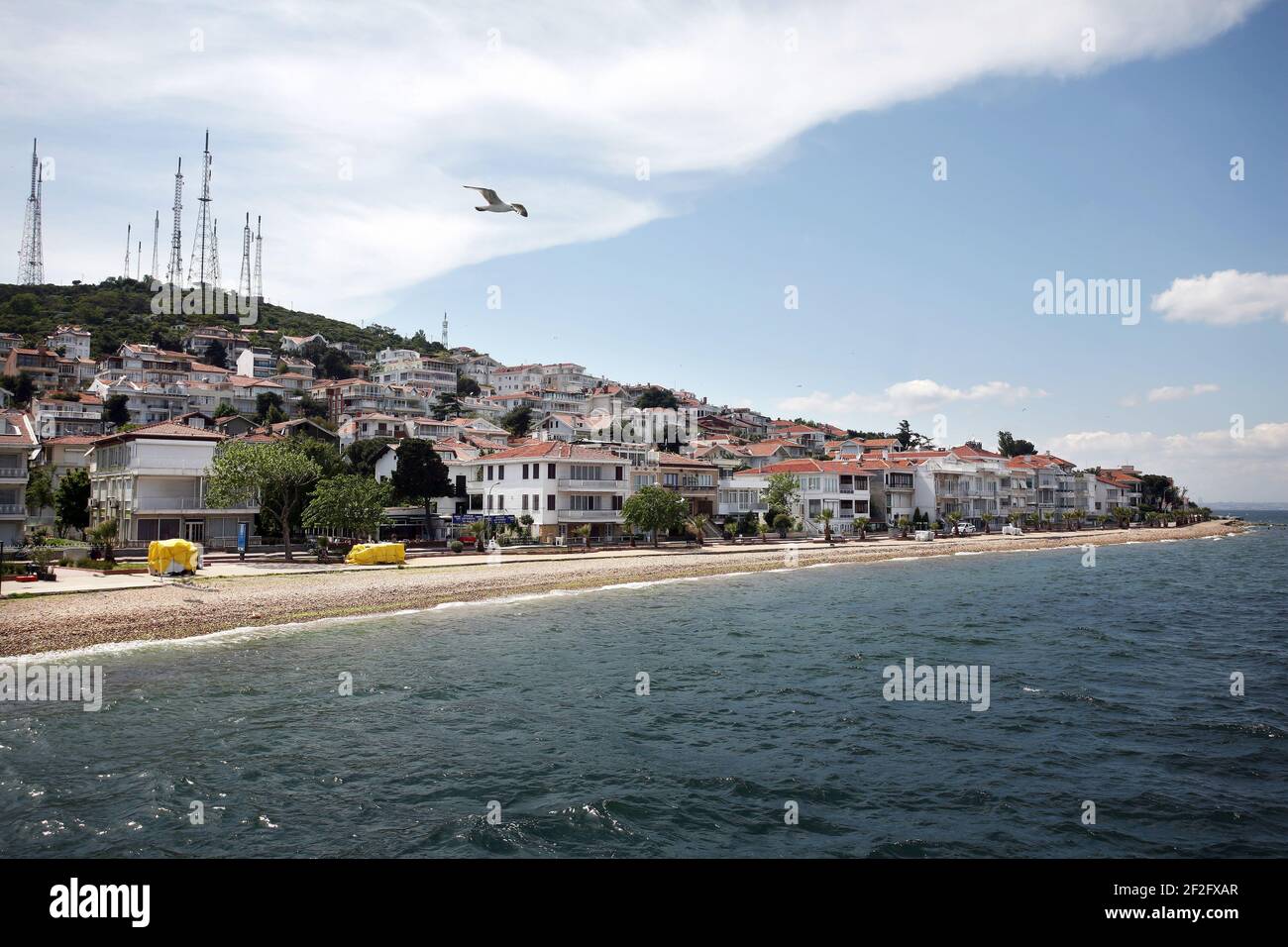 Beach on Kinaliada (Kinali Island) at Marmara Sea in Istanbul, Turkey ...