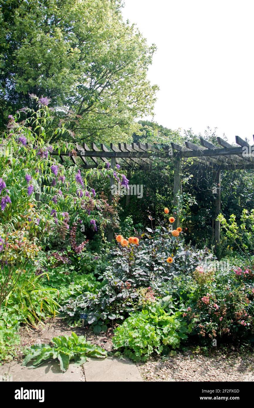 Decorative garden arbour Stock Photo - Alamy
