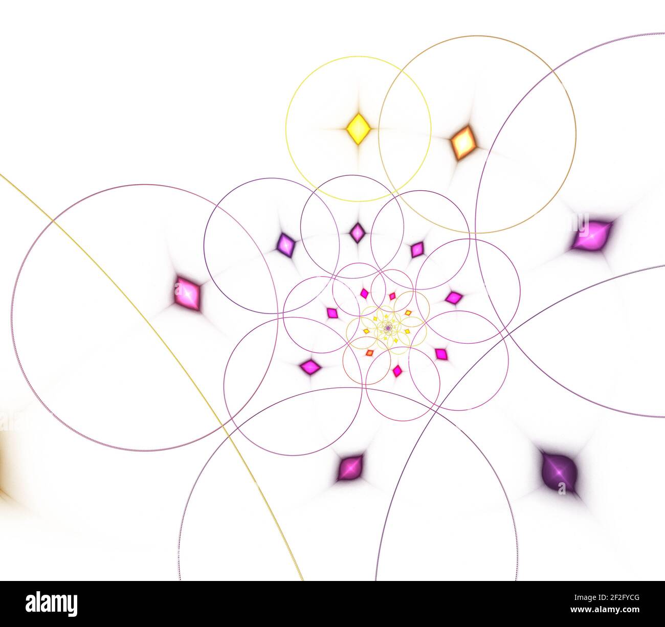 Spirals and circles. Endless and continuous line. String theory ...