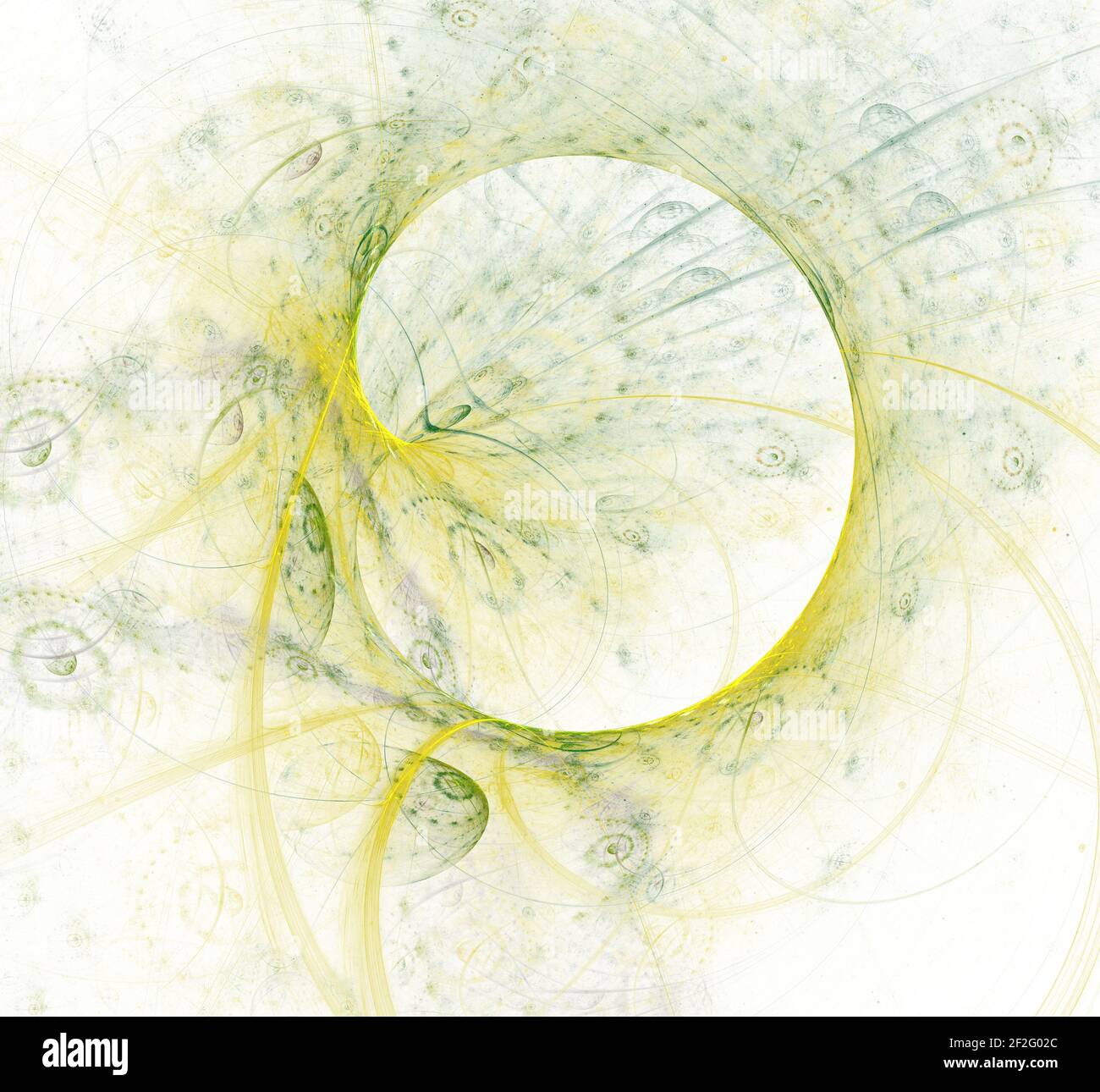 Spirals and circles. Endless and continuous line. String theory ...