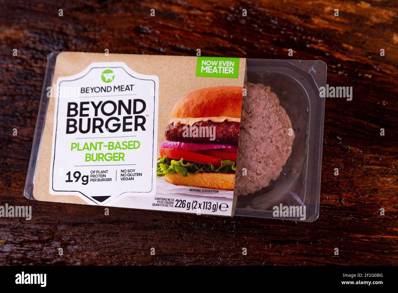 rome, italy - 10 march 2021: Beyond Burger plant based meat burger on ...