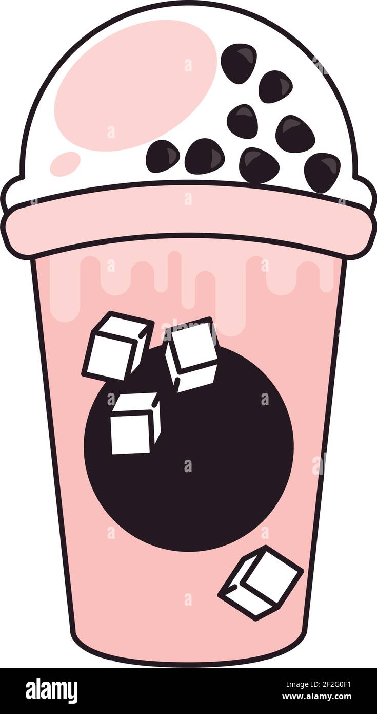 Pearl milk iced tea Stock Vector Images - Alamy