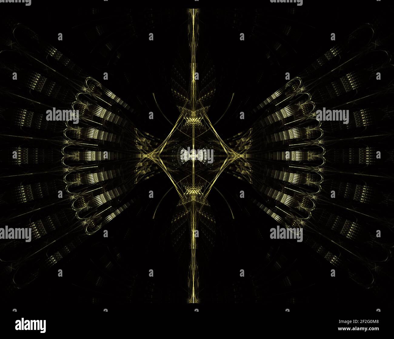 UFO, alien spaceship, flying saucer with steampunk look. Metropolis ...