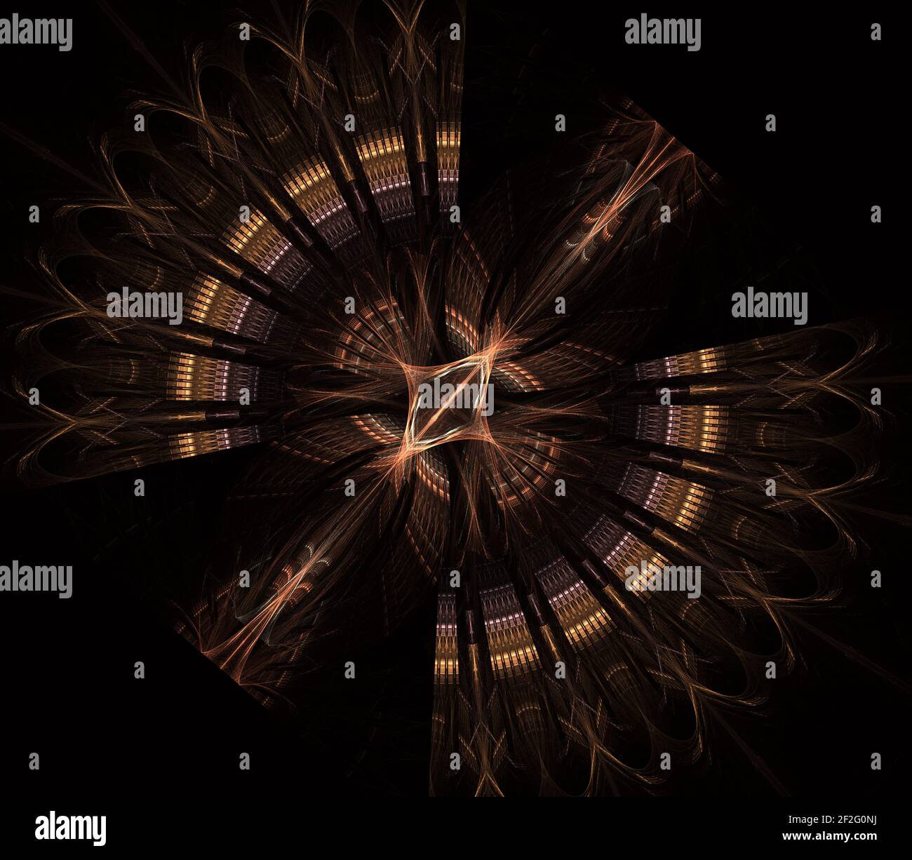 UFO, alien spaceship, flying saucer with steampunk look. Metropolis ...