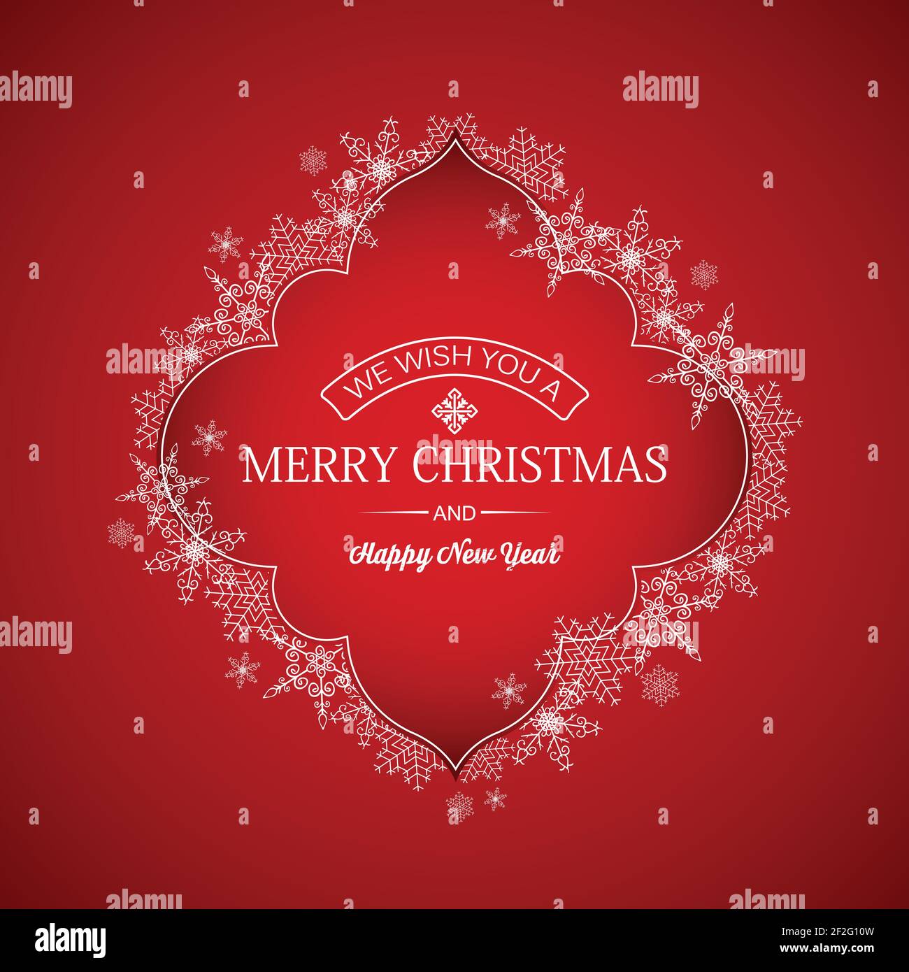 Festive winter holidays greeting template with inscription in elegant ...