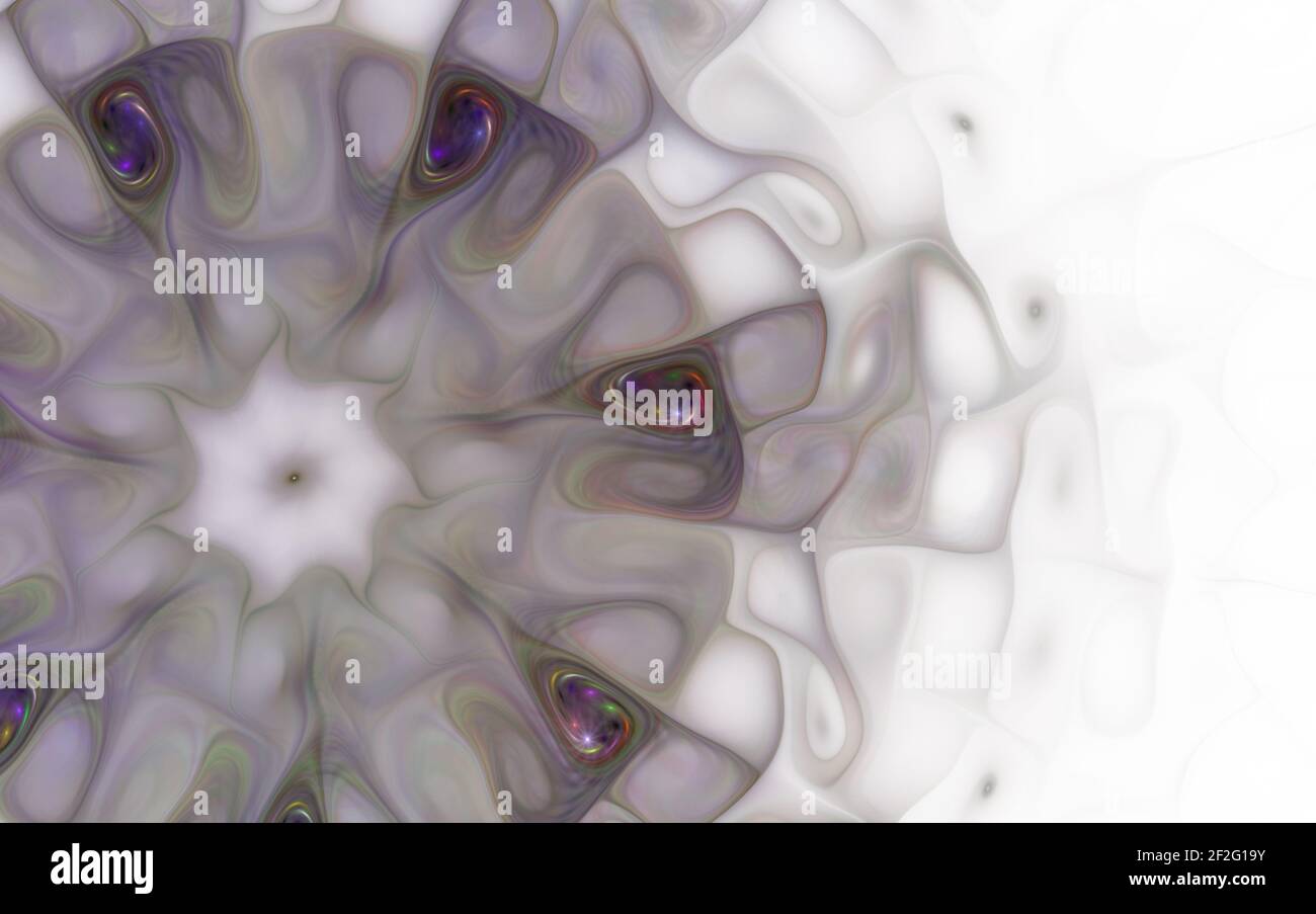 Stylized images of flowers and intersecting spiral lines. Abstract ...