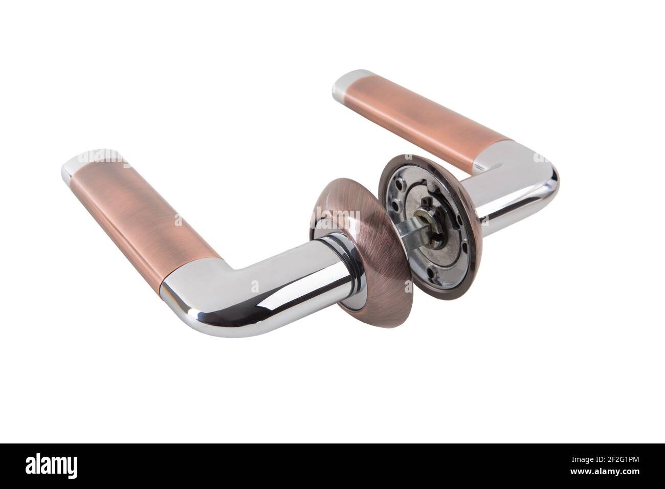 metal door handle isolated on white Stock Photo - Alamy