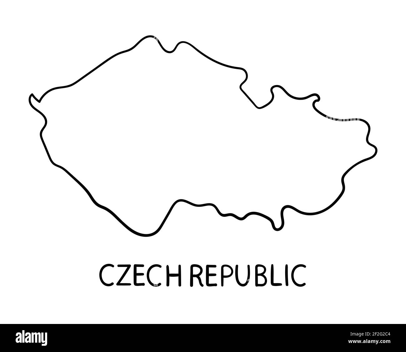 Czech republic map vector Black and White Stock Photos & Images - Alamy
