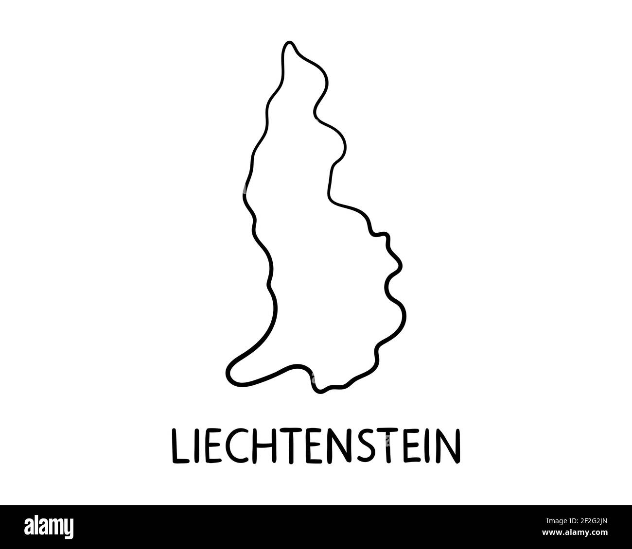 Outline, map of liechtenstein hi-res stock photography and images - Alamy