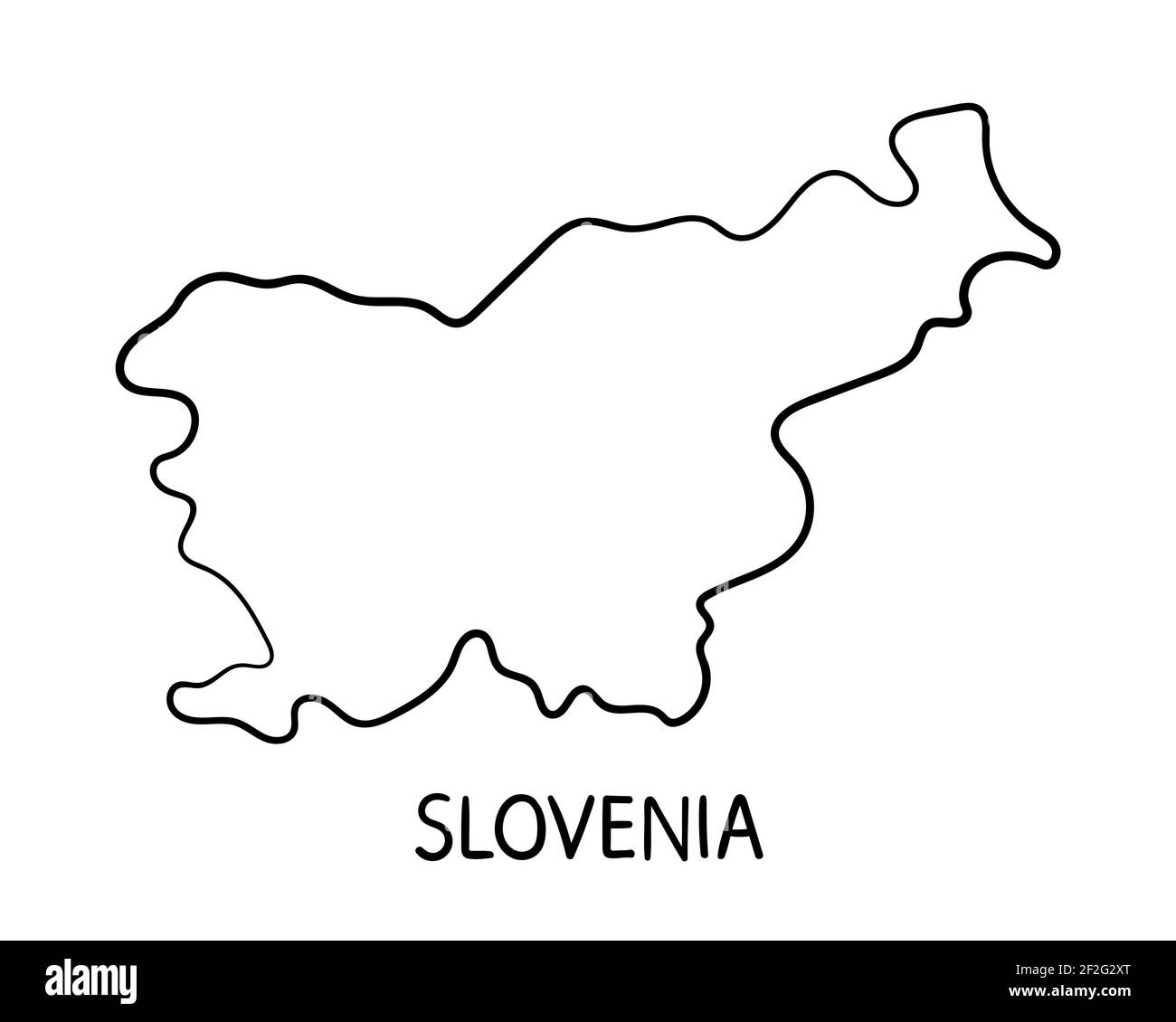 Slovenia map Cut Out Stock Images & Pictures - Alamy
