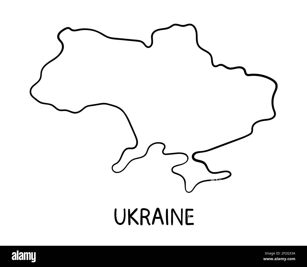 Ukraine Map Outline