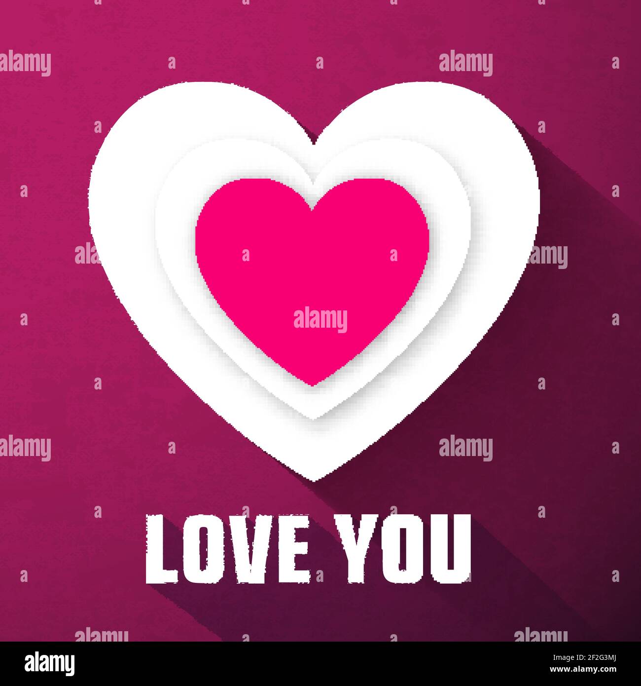 Romantic amorous template with love confession red white hearts long ...