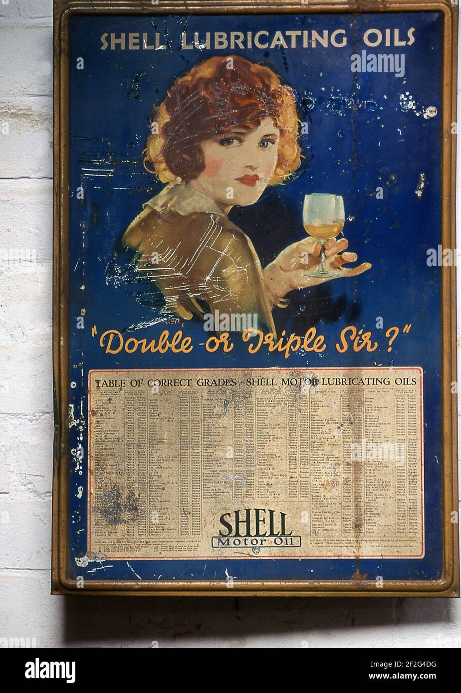 Vintage Shell metal sign at the Cotswold Motor Museum Bourton-on-the ...