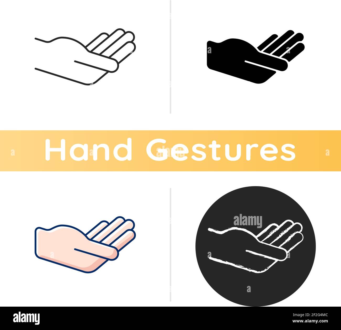 Something black white hand Stock Vector Images - Alamy