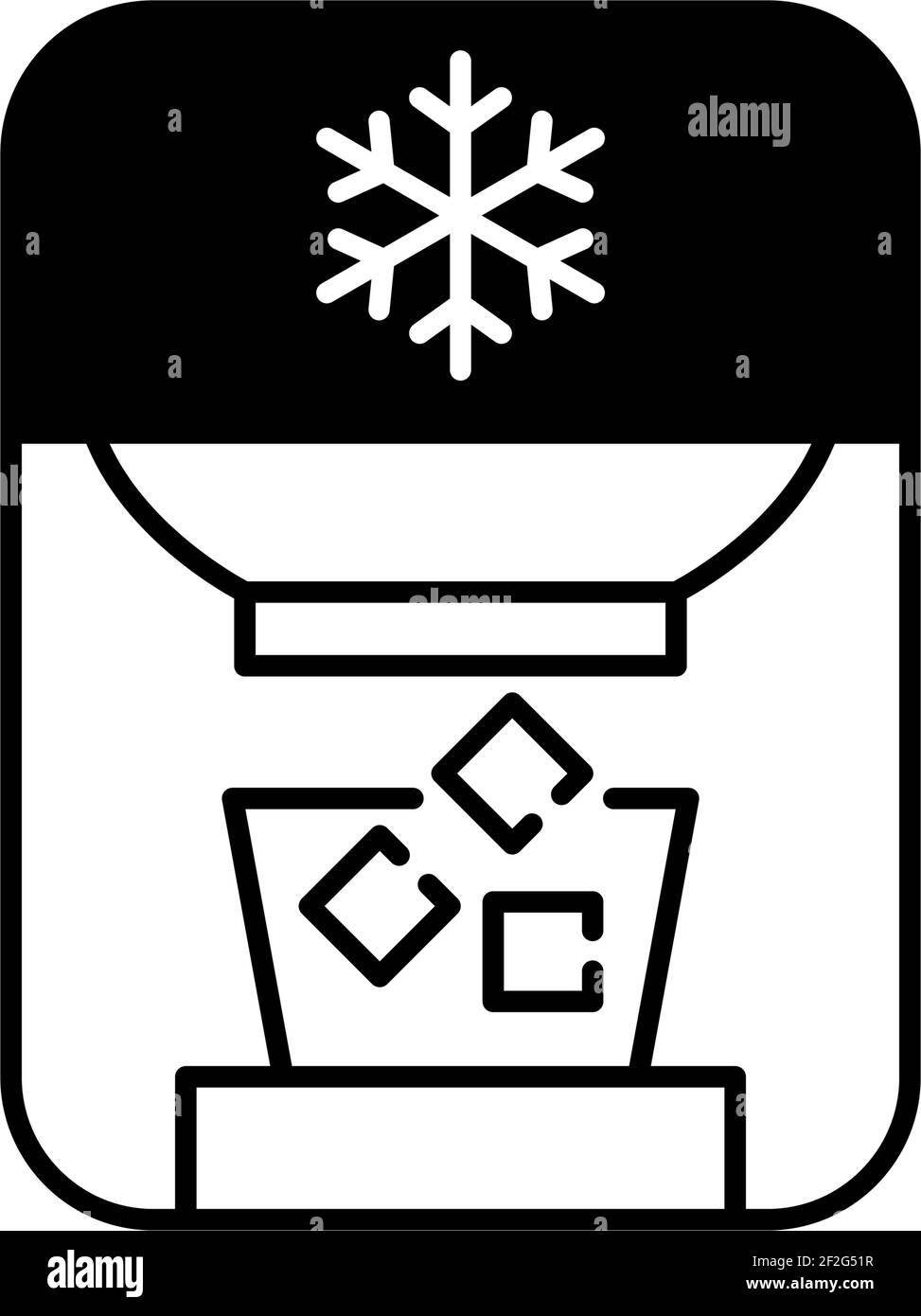 Ice maker black linear icon Stock Vector Image & Art - Alamy