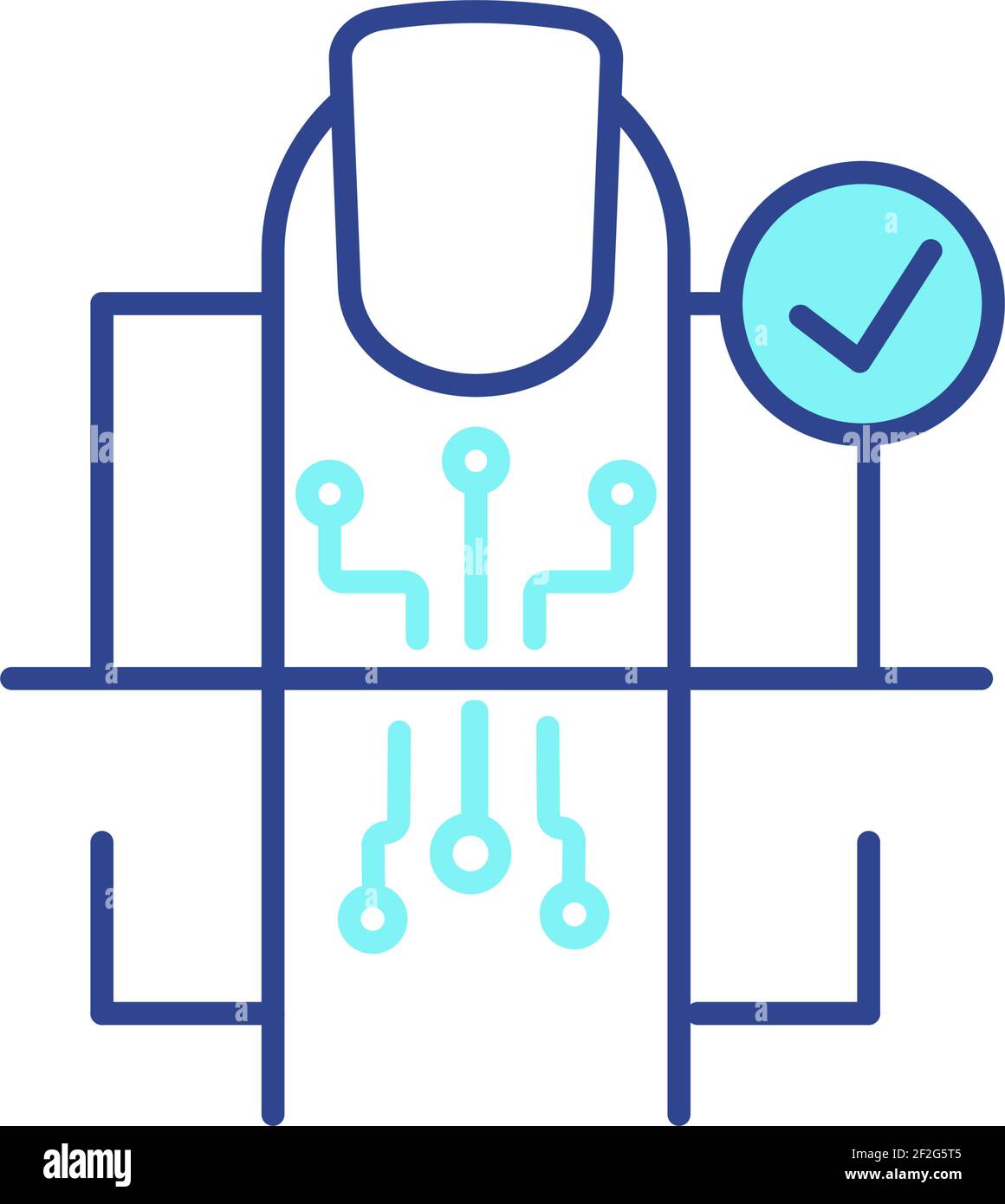 Fingerprint recognition RGB color icon Stock Vector Image & Art - Alamy