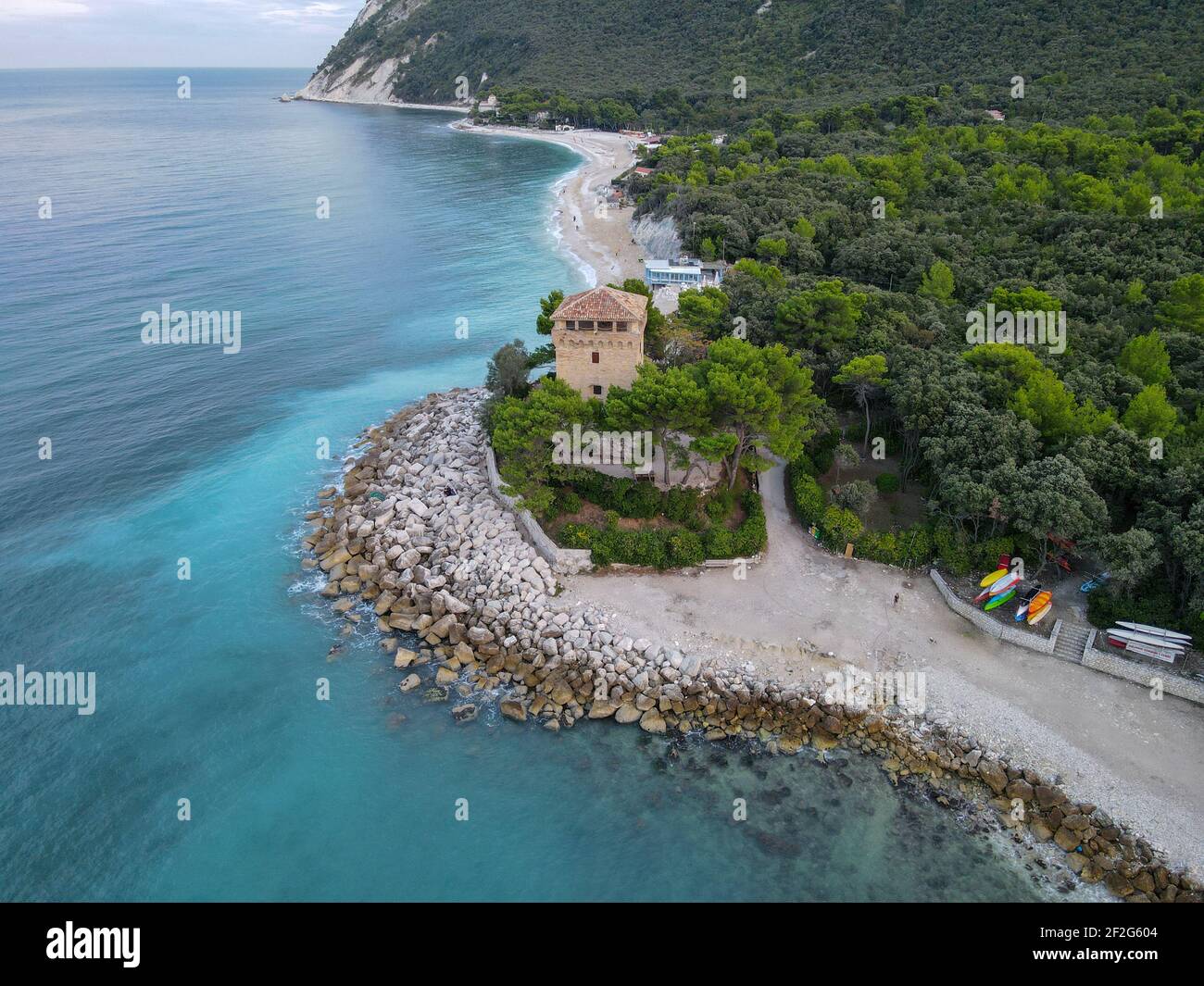 The coast of Portonovo on Marche in Italy Stock Photo - Alamy