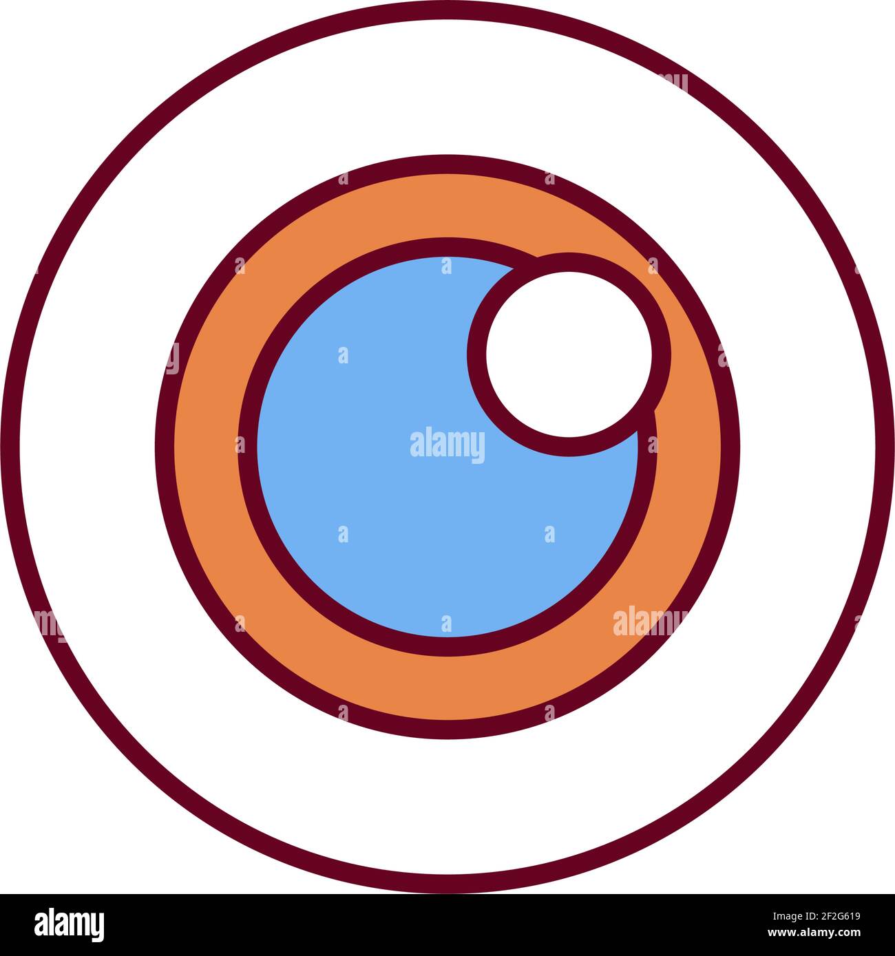 Pupil dilation RGB color icon Stock Vector Image & Art - Alamy