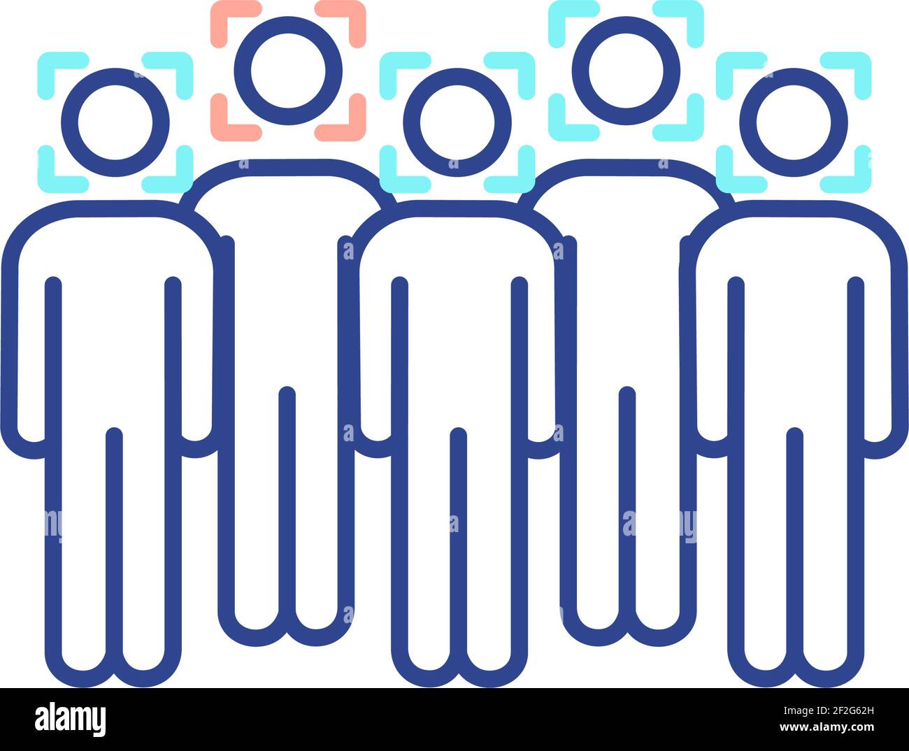 Facial recognition system RGB color icon Stock Vector Image & Art - Alamy