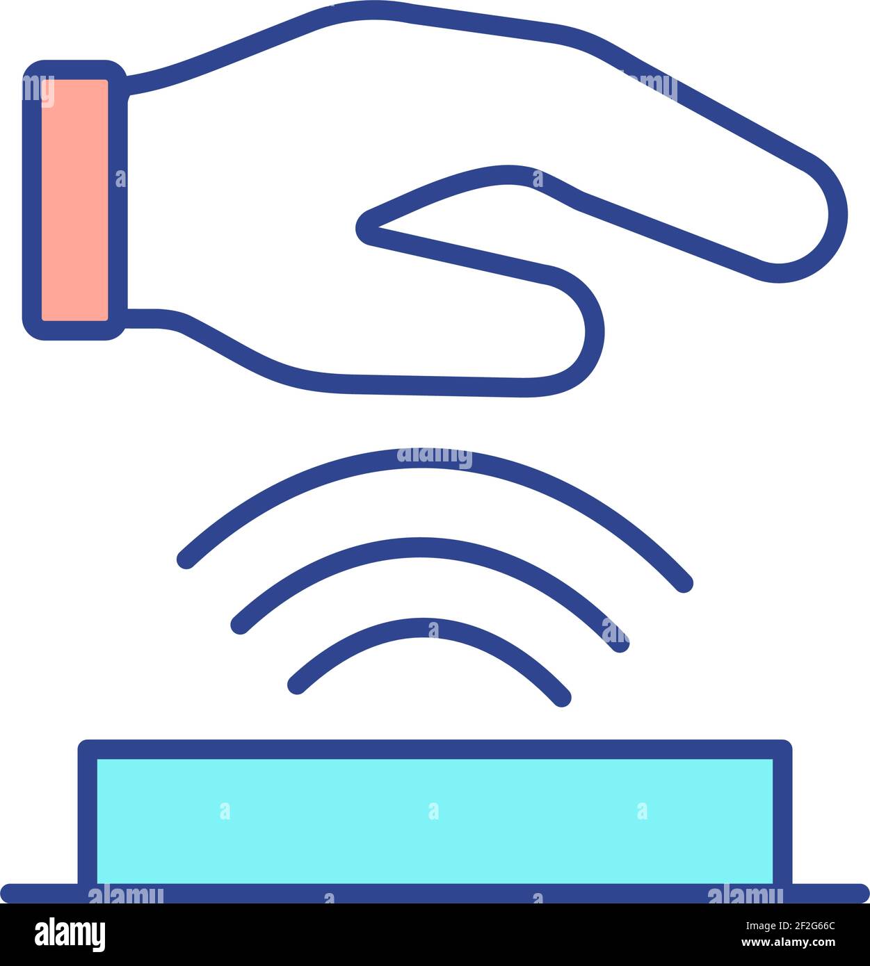 Biometric handscanner RGB color icon Stock Vector Image & Art - Alamy