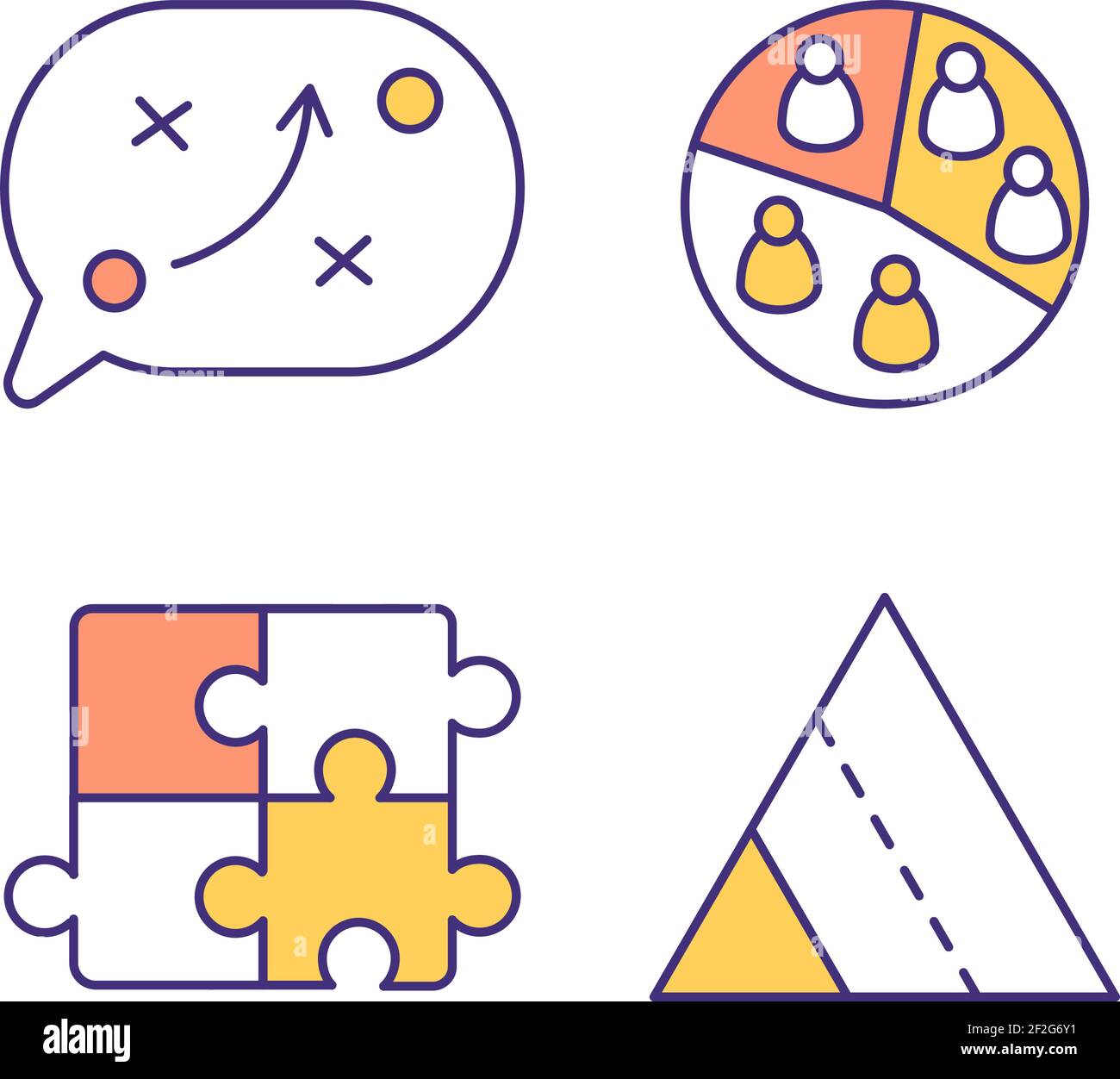 Marketing strategy RGB color icons set Stock Vector Image & Art - Alamy