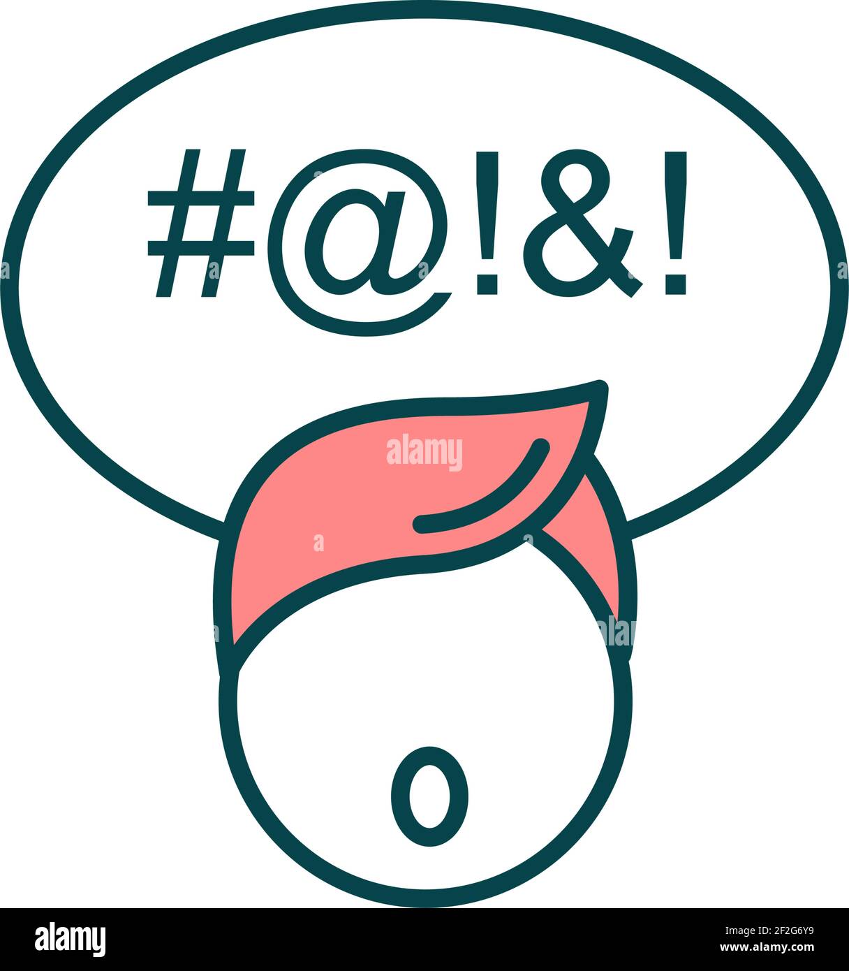 Dysarthria RGB color icon Stock Vector Image & Art - Alamy