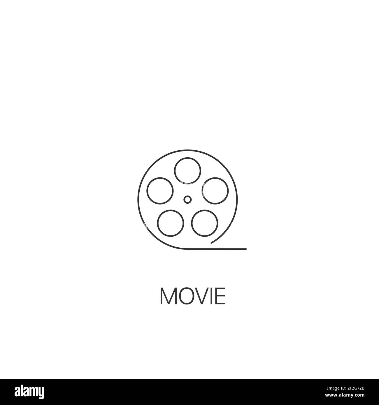 Movie simple icon Movie reel ,cinematography symbol vector Stock Vector ...